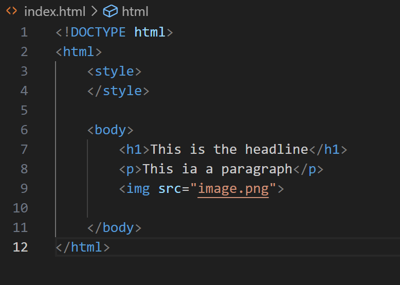 Add a head tag and a body tag inside the html tag. You can put the link ...