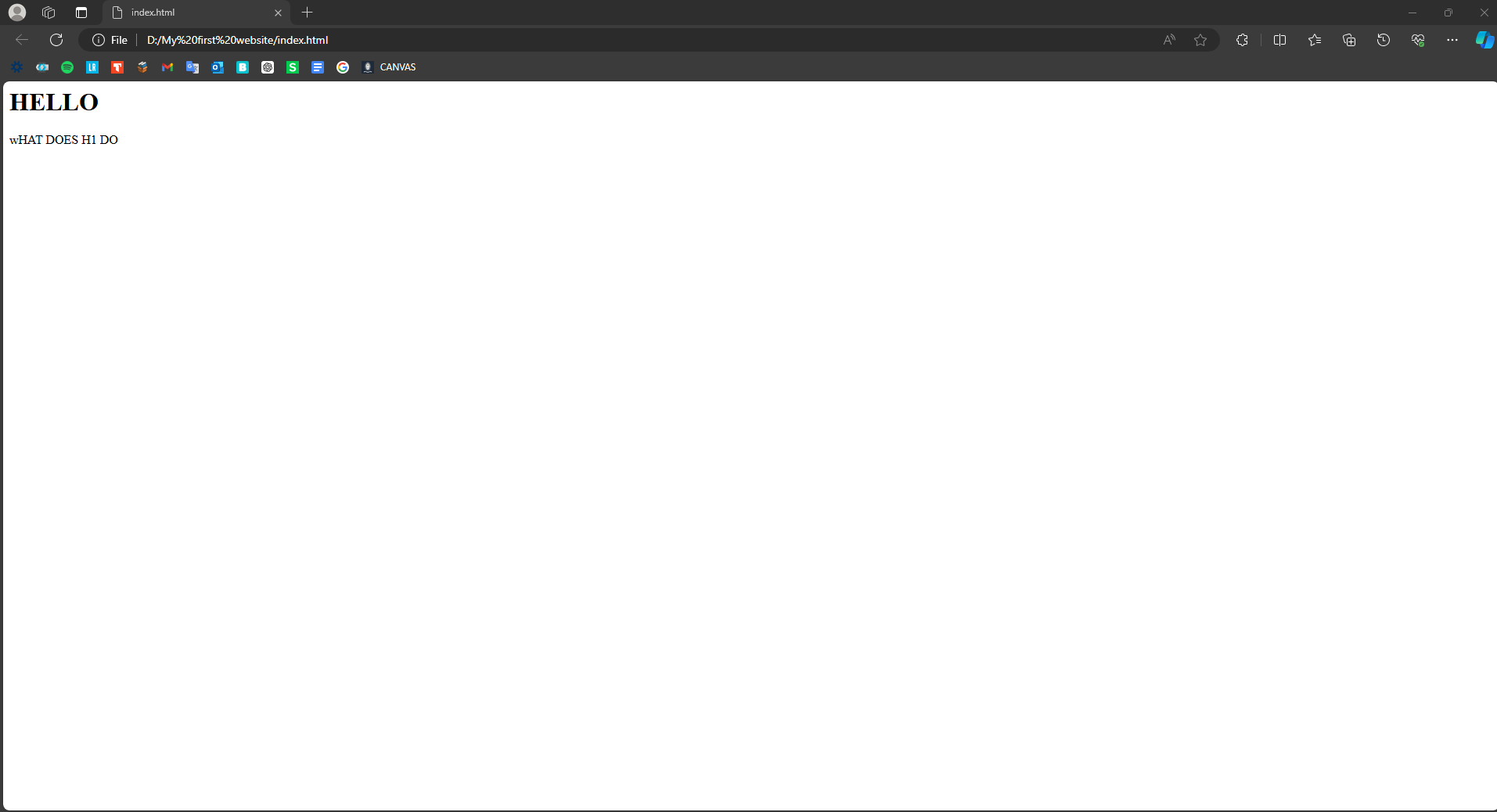 Open the website again, don't forget to save your file before reloading ...