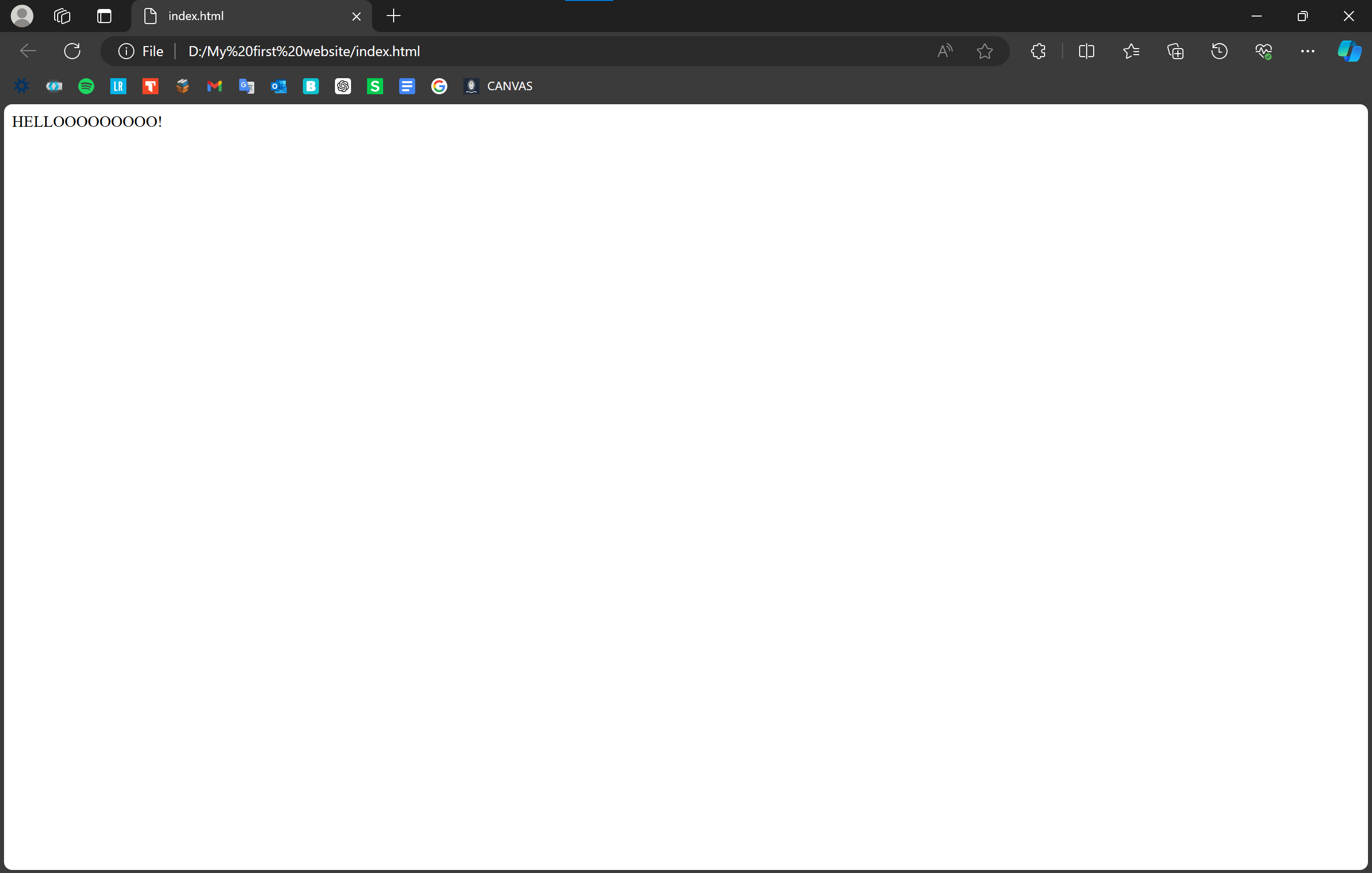 Now, double click the file to open your website.